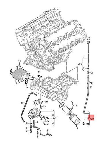 Genuine AUDI A8 S8 quattro 4H2 4H8 4HC 4HL Tube For Oil Dipstick ...