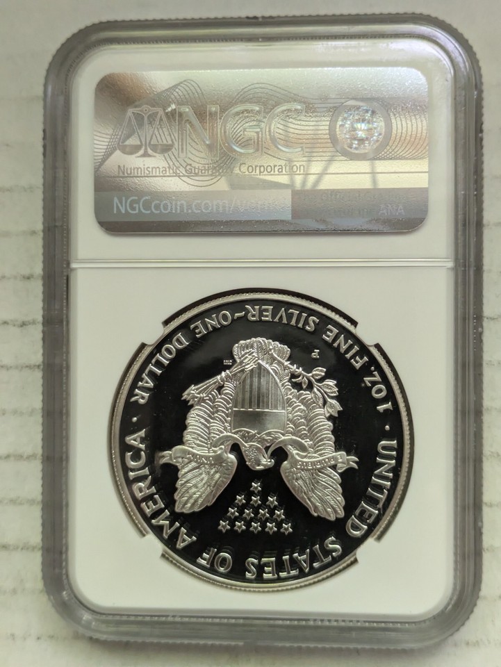 1994-P American Silver Eagle 99.9% Silver NGC PR69 DCAM Philadelphia ...