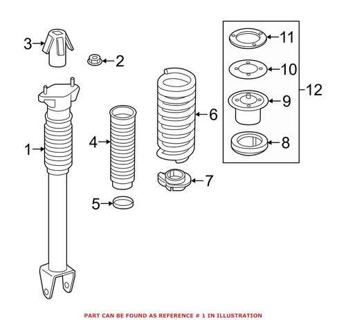 Genuine OEM Shock Absorber Rear for Mercedes 1663201130 | eBay
