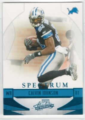 Rare 2008 Playoff Absolute CALVIN JOHNSON Spectrum Rookie card #52 seq ...