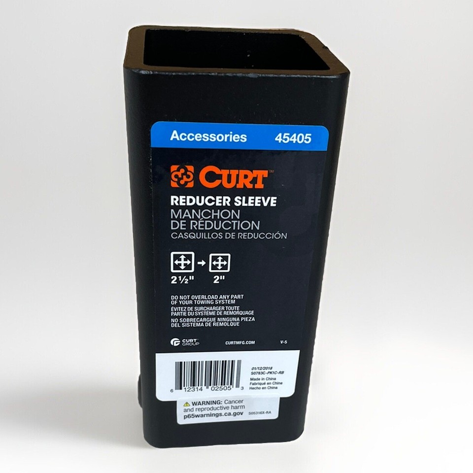 Curt 45405 Trailer Hitch Receiver Adapter Reducer Sleeve 2-1/2" To 2 ...