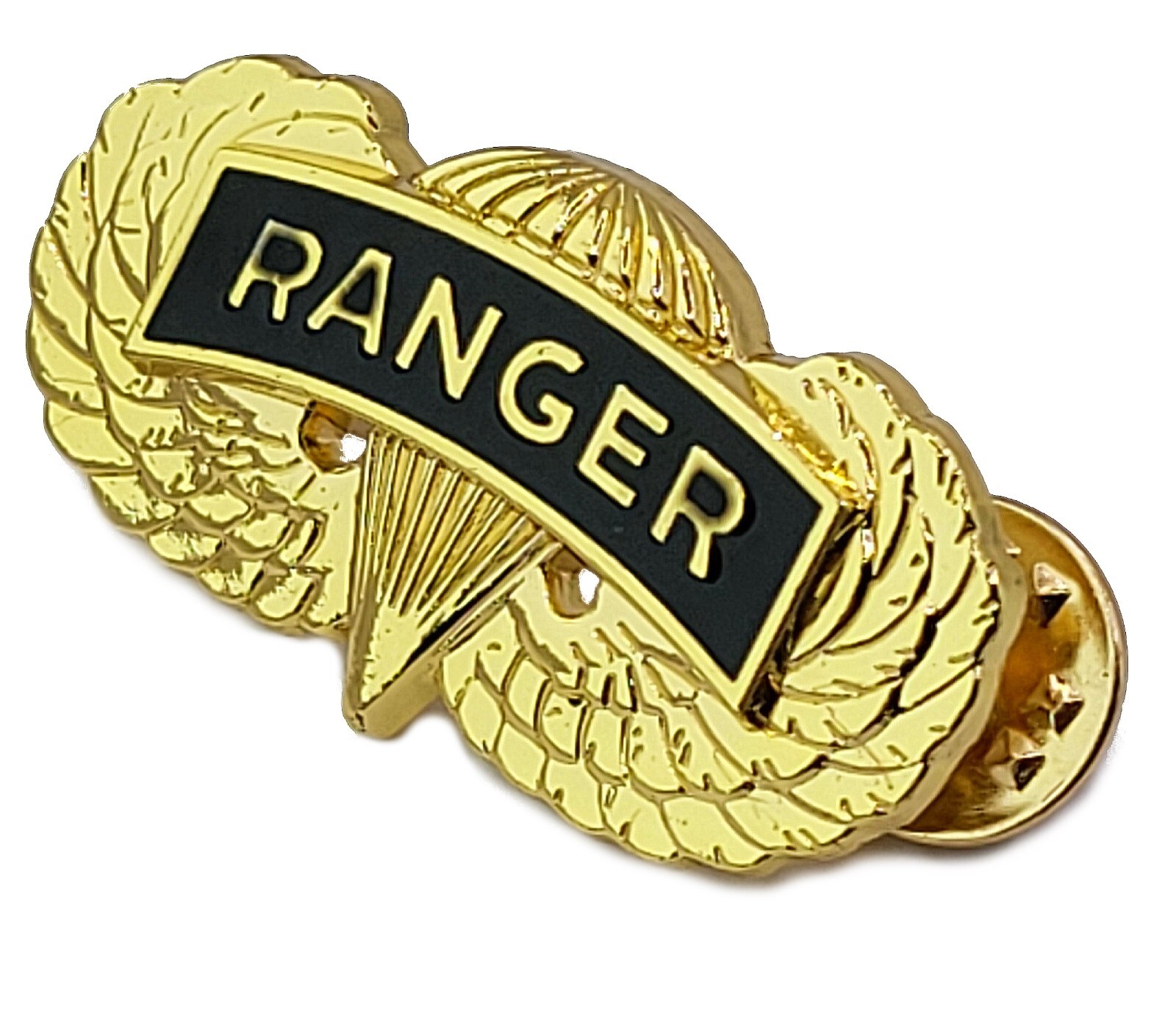 Airborne Jump wing RANGER GOLD PLATED US Army Military Insignia Badge ...