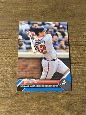 Sean Murphy 2 HR 6 RBI 2023 MLB TOPPS NOW Card 216 Braves Blue Parallel ...