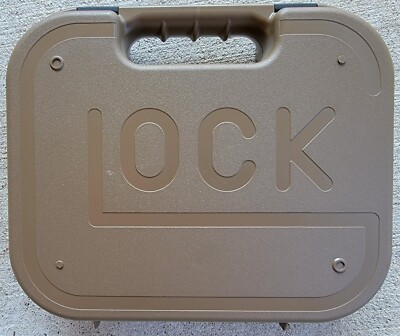 GLOCK PERFECTION TAN FDE CASE FACTORY BOX 17 22 19 26 34 42 43 43X 44 ...
