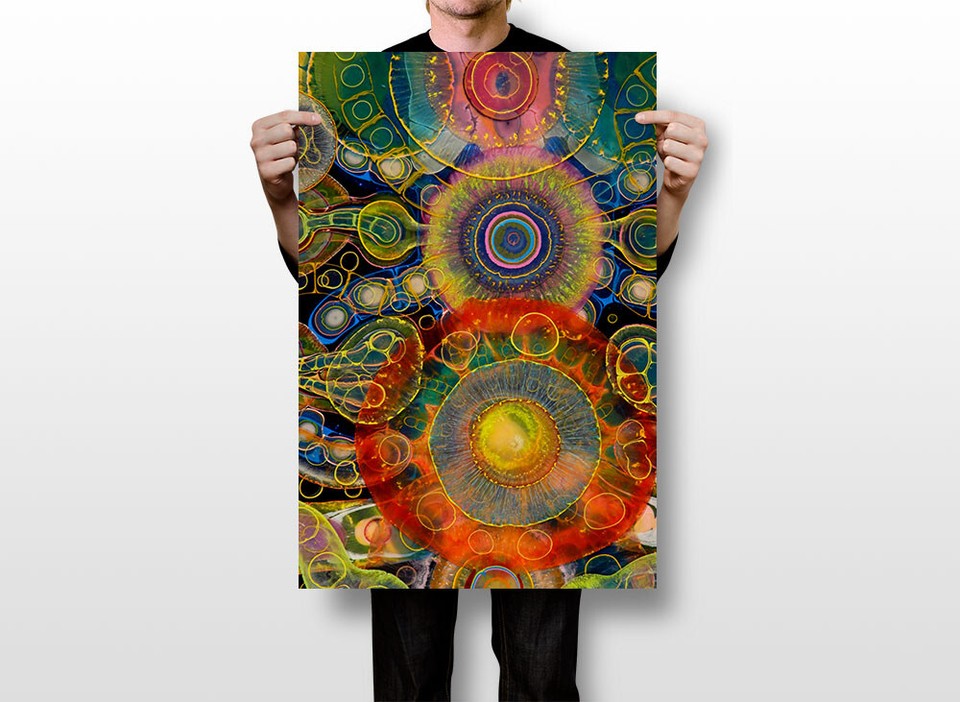 Seven Chakras Psychedelic Abstract Meditation Wall Art Home Decor ...