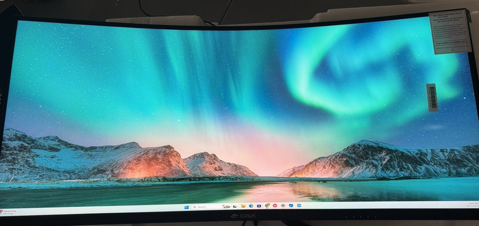 CRUA 34" Super Gaming Monitor 144hz 21:9 1500R Ultra Wide Curved ...