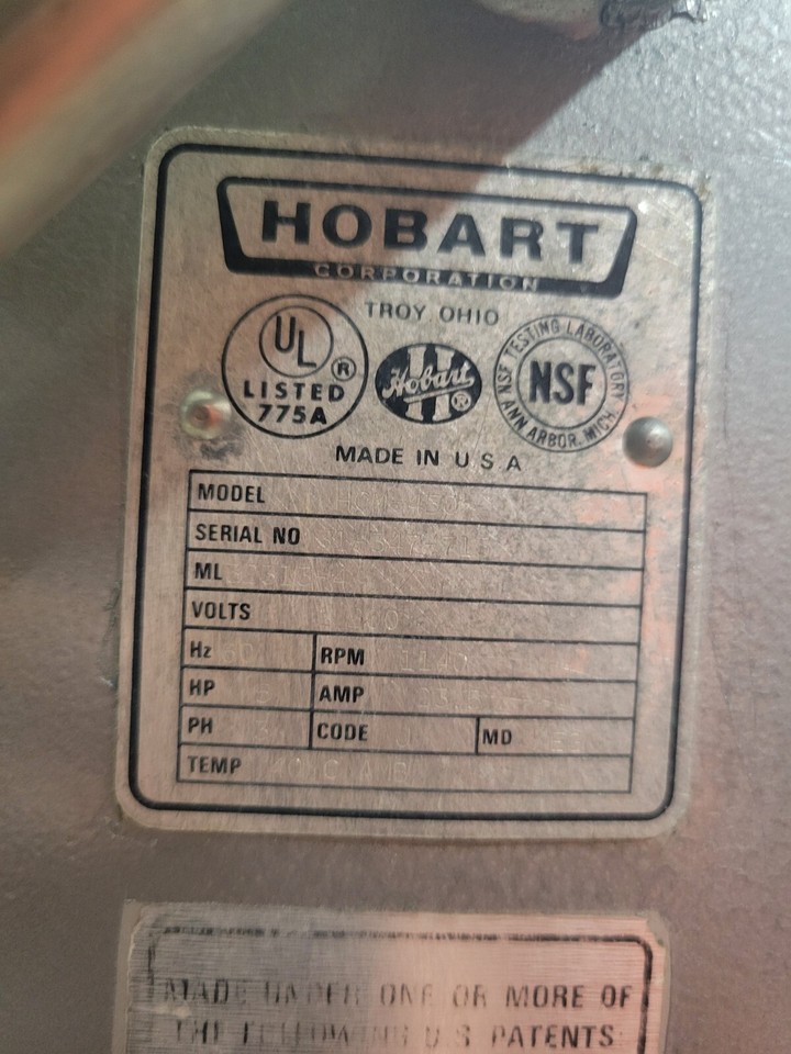 HOBART HCM-450 45QT VERTICAL CUTTER MIXER FOOD PROCESSOR PIZZA DOUGH ...