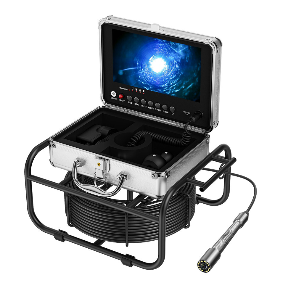 9" DVR 512HZ Self Leveling Sewer Pipe Inspection Camera 23mm Lens ...