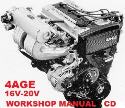 FITS TOYOTA 4AGE 4AGE 4AFE 16V 20V ENGINE and 4AGZE 4AGZE WORKSHOP ...