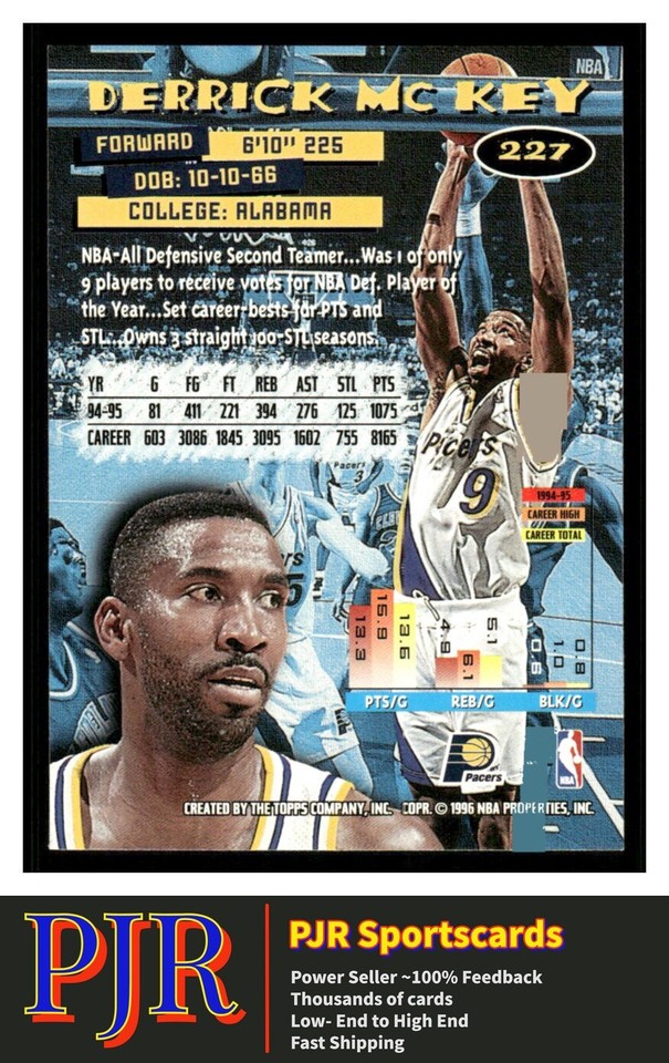 1995-96 Stadium Club #227 Derrick McKey Indiana Pacers | eBay