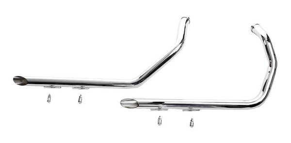 Paughco - 719-1-40 - 1 3/4in. Sporty Drag Pipes, 40in. - Chrome for ...