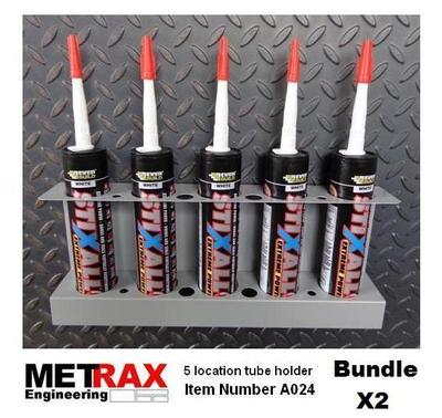 2x 5 Tube Mastic Silicone Sealant holder Garage Van racking storage ...