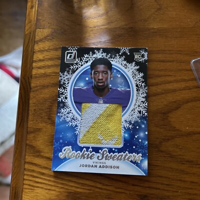 2023 Donruss Jordan Addison Rookie Holiday Sweater Relic Minnesota ...