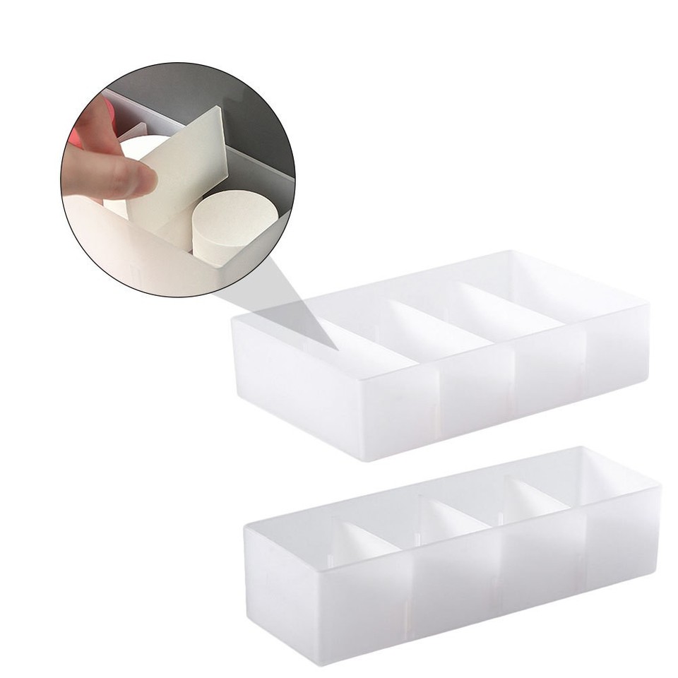 2 Pcs Vanity Containers Divider Drawer Organizer Kitchen Dividers ...