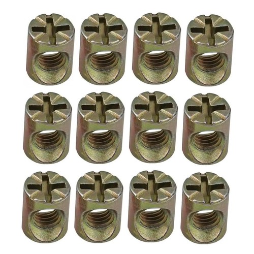 M6 x 13mm Cross Barrel Nuts Cross Dowel Slotted Nuts, 20Pcs | eBay