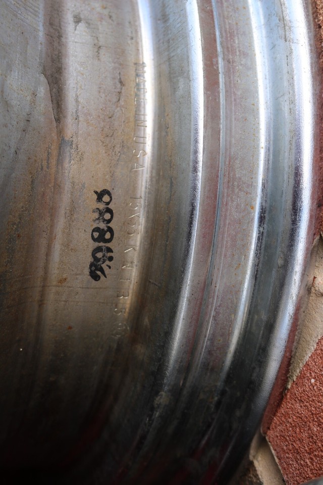 1960s GM 5x5 BC Shore-Calnevar Chrome Plated Steel SLOT Wheels 15x5.5 ...