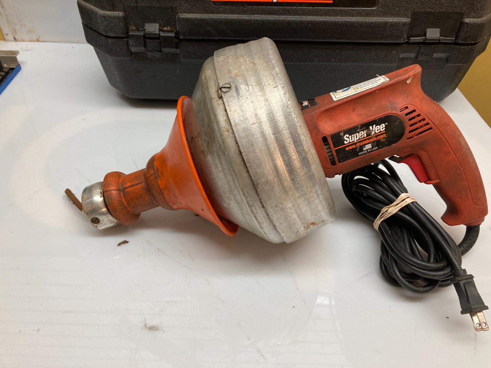 General 6355GWS Super Vee Pipe Snake Drain Cleaner 120v W/ Case for ...