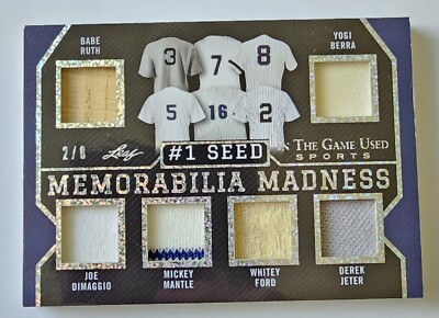 2022 Leaf In The Game Used Sports Memorabilia Madness 12 Relic Yankees ...