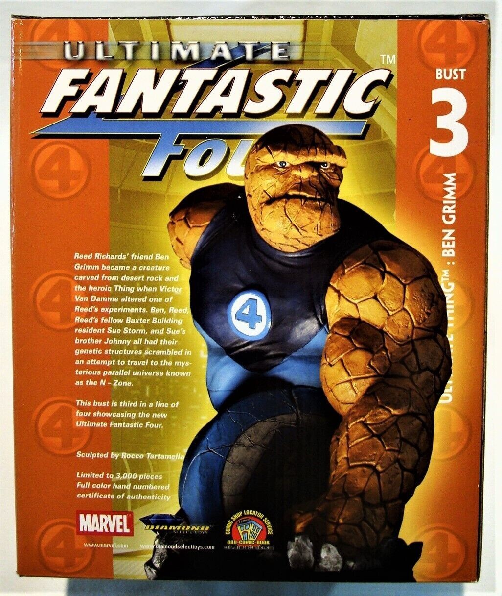 Marvel Ultimate Fantastic Four BEN GRIMM THING Bust 3 DIAMOND SELECT ...