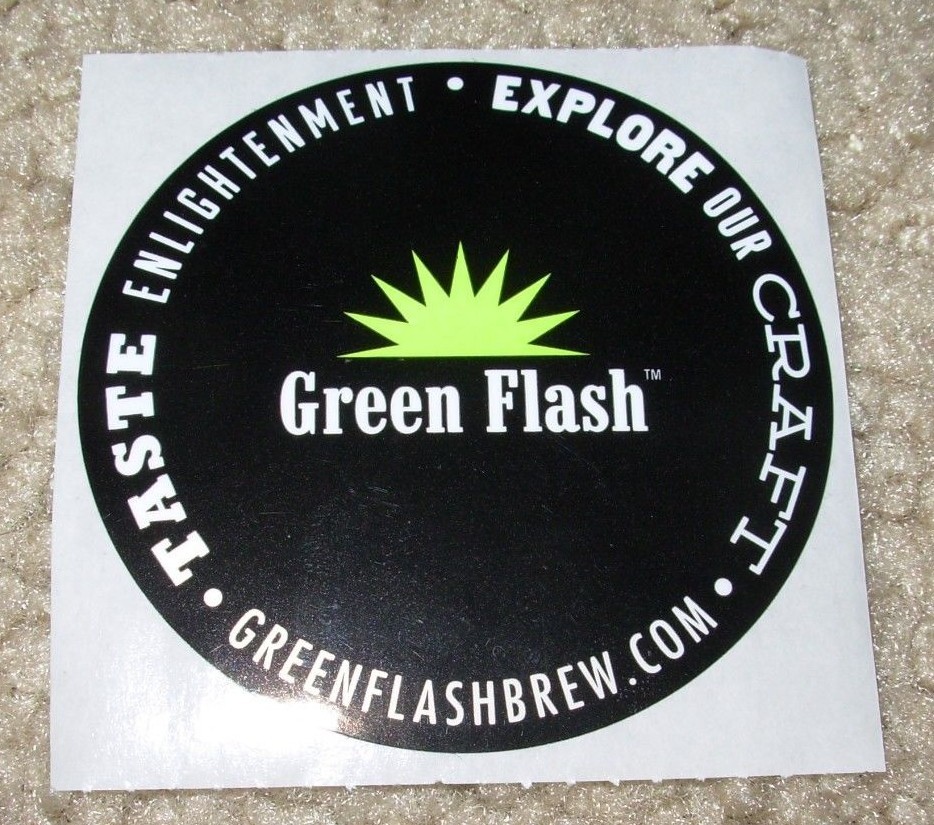 GREEN FLASH Logo Palate Wrecker STICKER decal craft beer brewery ...