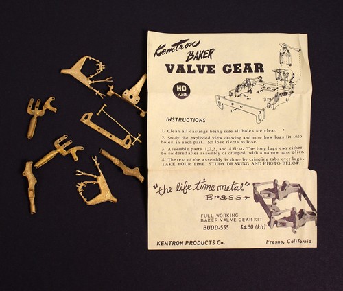 Kemtron Steam Engine Working Baker Valve Gear kit, BUDD-555, Ho Scale ...