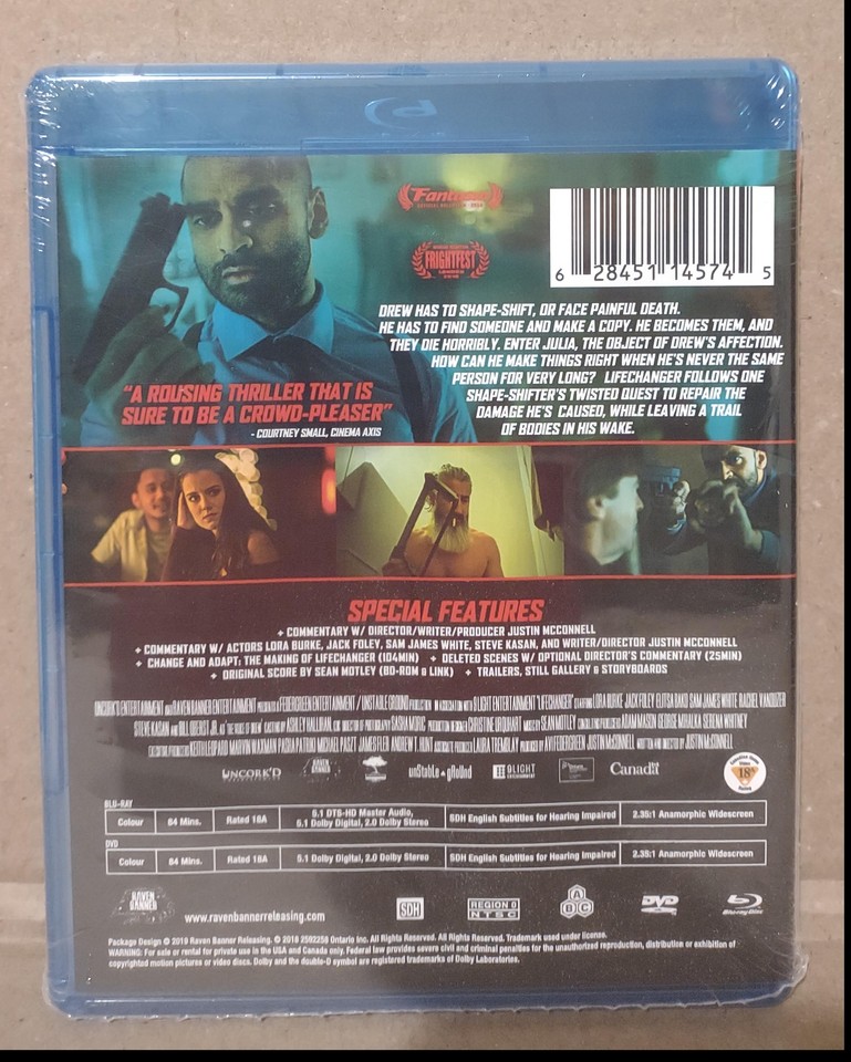 NEW - Lifechanger Blu-ray + DVD 2018 [Raven Banner] Horror | eBay
