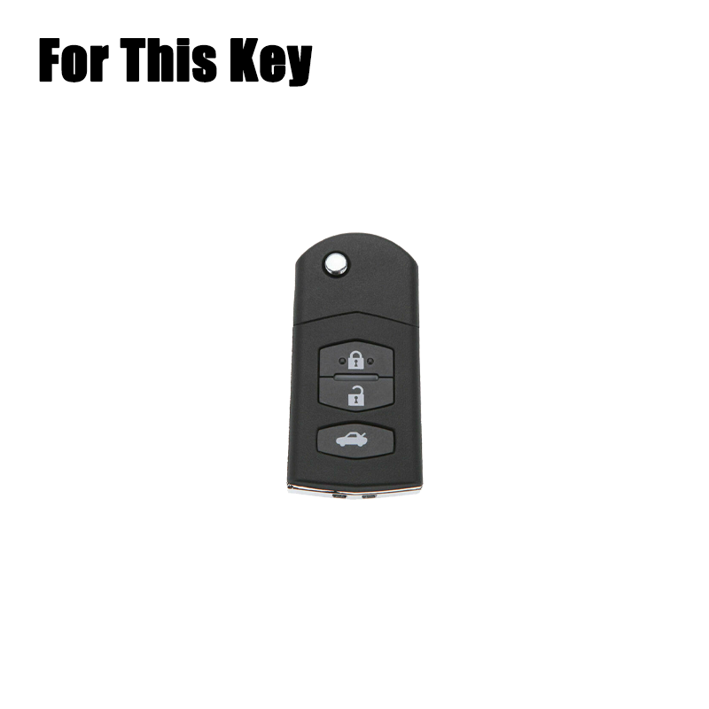 Zinc Alloy TPU Car Remote Smart Key Fob Case Cover Holder Bag For Mazda ...