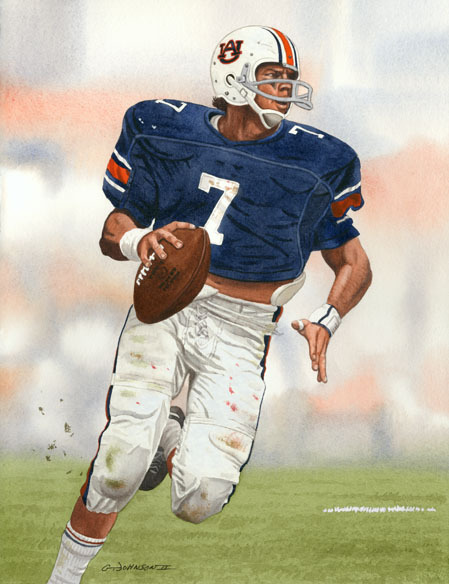 Pat Sullivan Auburn Football Poster Posing Plainsmen