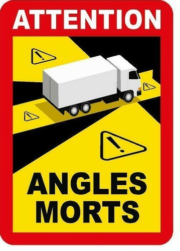 LOT de 3 Stickers angle mort camion arrêté 313 | eBay