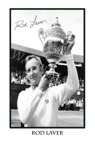 Rod Laver signed 12x18 inch photograph poster-Top Quality - 2x Grand ...