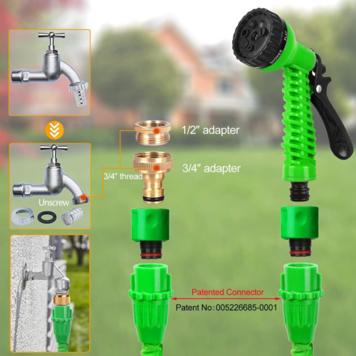 Suplong Expandable Garden Hose 50ft,Expanding Pipe with 50ft, Green | eBay