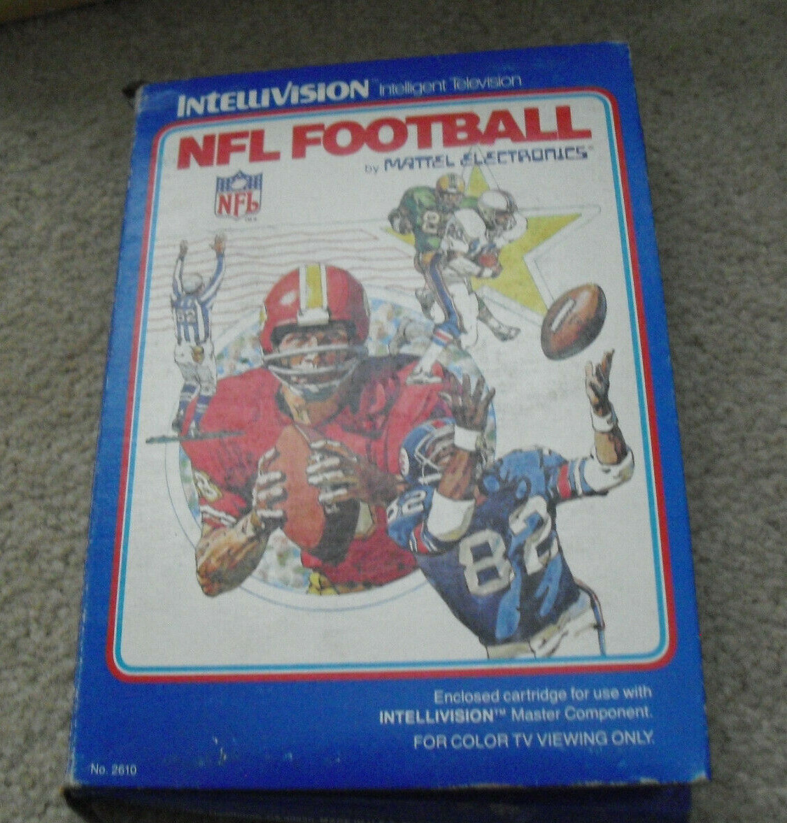 Vintage 1979 Mattel Intellivision NFL Football Video Game Cartridge w ...