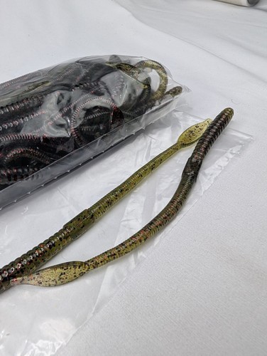 Manns 8" Jelly Worm Watermelon Red Magic LOT OF 50!!(1 LB) Fishing ...