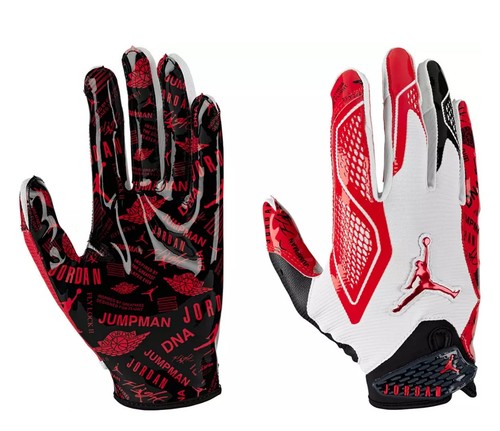 NIKE AIR JORDAN FLY LOCK 2.0 FOOTBALL GLOVES #1013233 143 XL WHITE RED ...