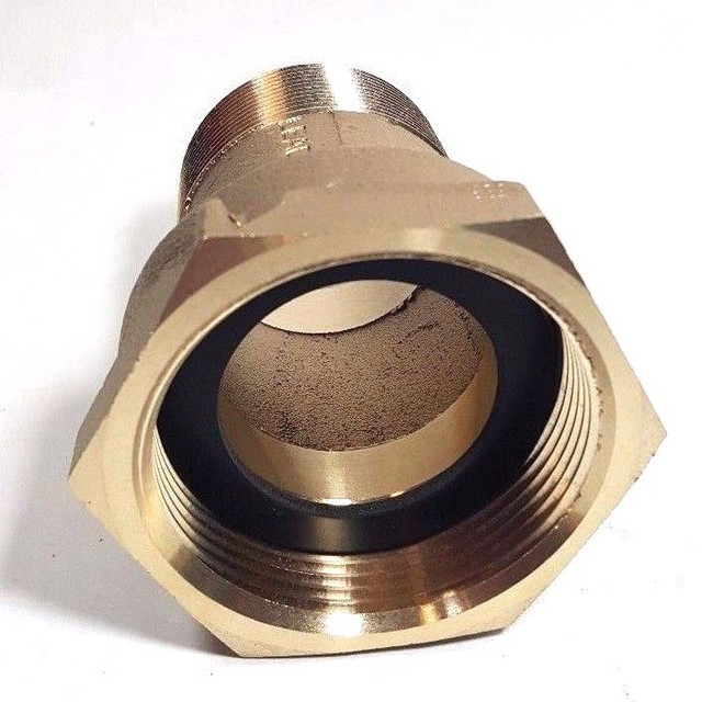 2" Water Meter Coupling, LEAD-FREE brass, Female Swivel Meter Nut x ...