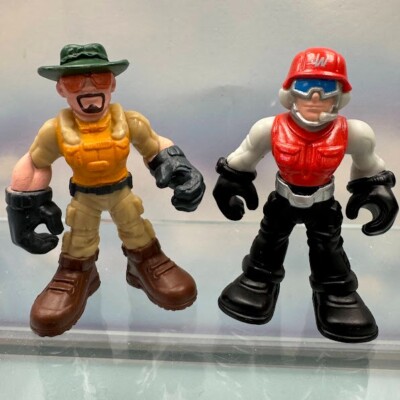 Imaginext Jurassic World PARK RANGER/DINO TRACKER Copter Pilot (2) Pack ...