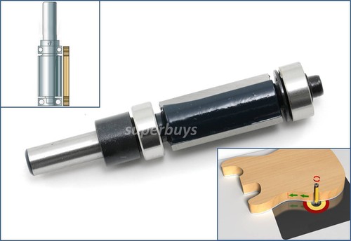 1/2" Top & Bottom Bearing Wood Edge Flush Trim Straight Router Cutter ...