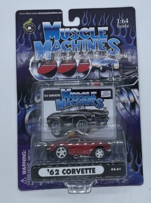 Muscle Machines Chevy '62 Vette Chevrolet Corvette Orange Diecast New ...