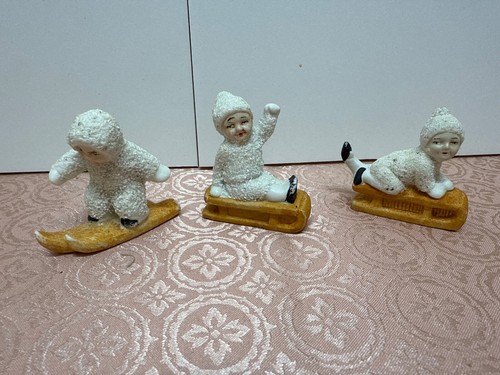 3 Antique German Snow Babies Miniature Snowbabies Bisque | eBay
