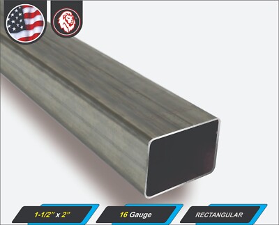 1-1/2" x 2" Rectangular Metal Tube - Mild Steel - 16 gauge - ERW - 11 ...