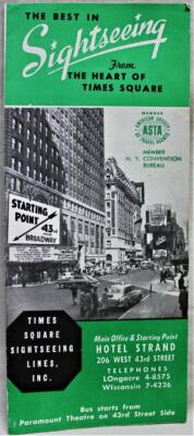 HOTEL STRAND TIMES SQUARE NEW YORL CITY SIGHTSEEING ADVERTISING ...