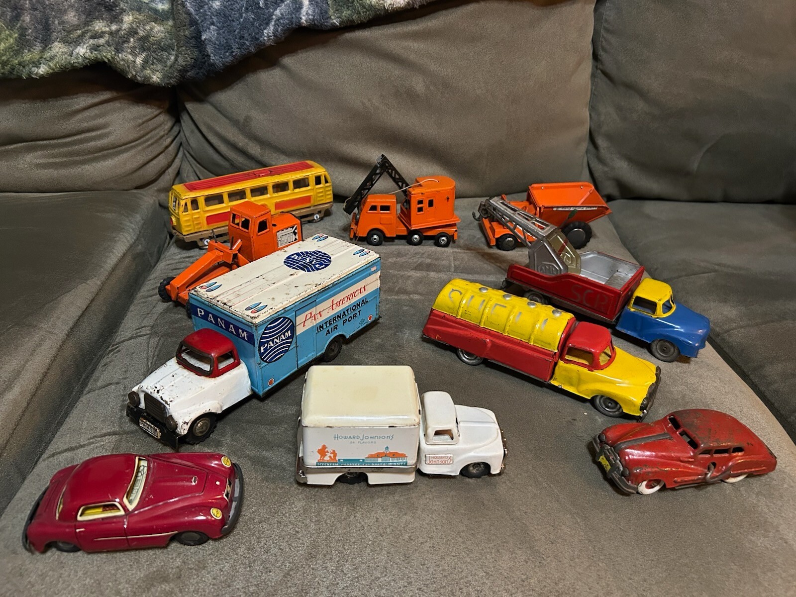 vintage japan tin trucks n cars lot friction lumar | eBay
