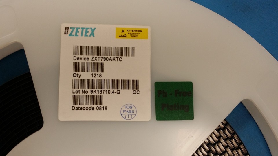 (10 PCS) ZXT790AKTC ZETEX Trans GP BJT PNP 40V 3A 3-Pin(2+Tab) DPAK ...