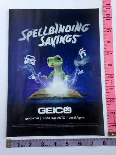 Print Ad Magazine Clipping Geico Gecko Halloween | eBay