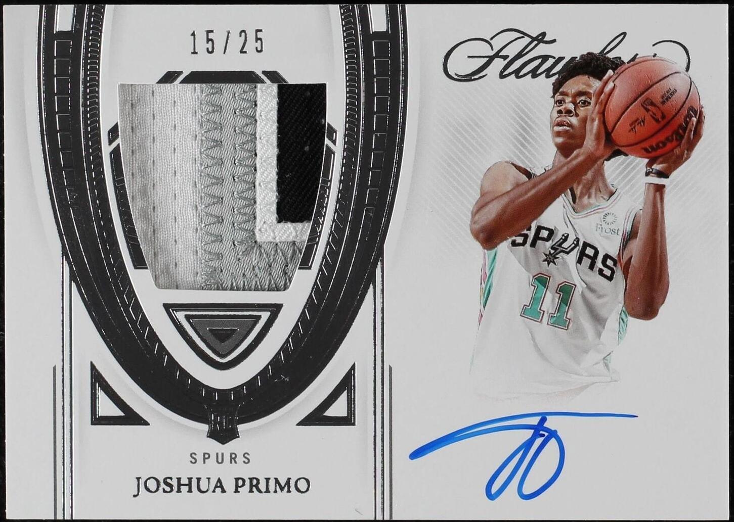 2021-22 Panini Flawless - Flawless Patch Autographs Joshua Primo #FPA ...