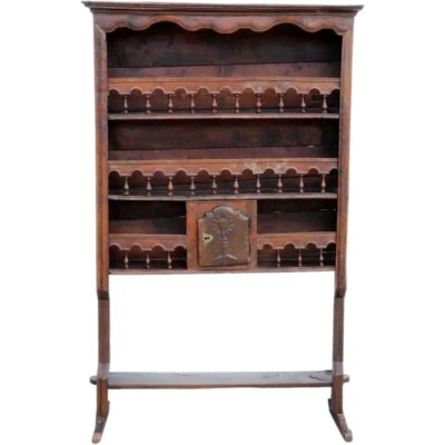 Antique French Chestnut, Pine, Walnut Plate Rack (Vaisselier Egouttoir ...