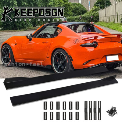 GLOSSY Side Skirts Splitter Extension Rocker Panel for Mazda Miata MX-5 ...