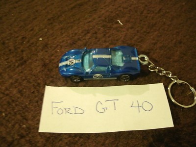 FORD GT GT40 FORD GT-40 DIECAST MODEL CAR KEYCHAIN KEYRING NEW BLUE W ...