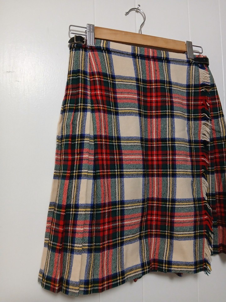 Vintage Laird-Portch Of Scotland Skirt Pure New Wool Scotch Plaid 26"W ...
