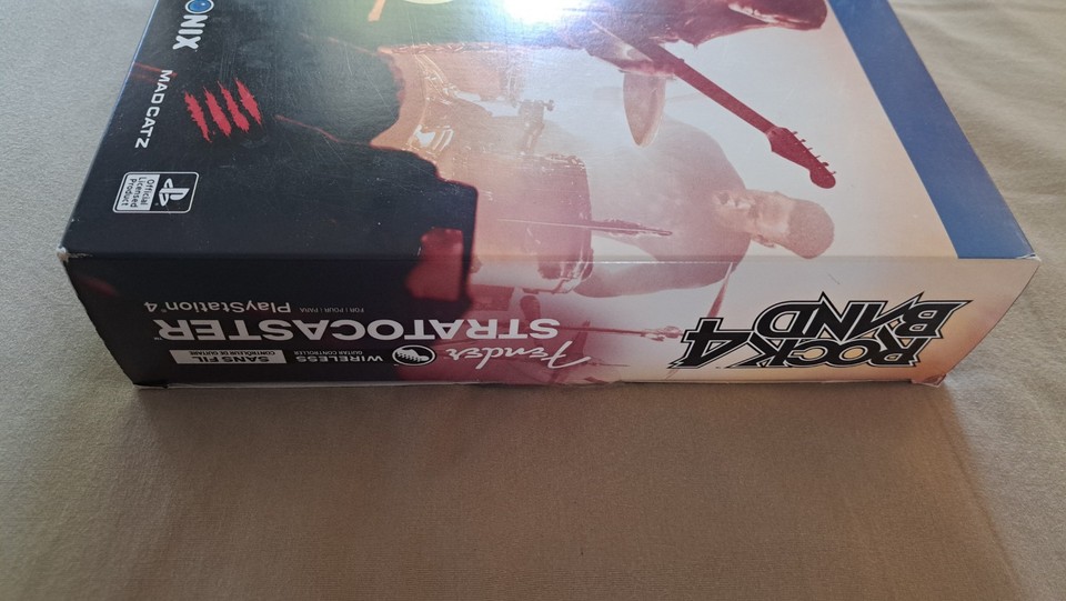 PS4 Rock Band Wireless Rare RED Fender Stratocaster Guitar PlayStation ...